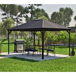 Pavillon Sojag "Ventura", grau (grau, grau), B/H/T: 423cm x 260cm x 296cm, Pavillons, in versch. Gr&ouml;&szlig;en