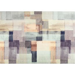 Teppich "und L&auml;ufer Gentle Blocks", bunt, B:140cm H:9mm L:200cm, Obermaterial: 100% Polyamid, wash+dry by Kleen-Tex, Teppiche, Teppich