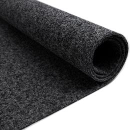 Teppichboden "Nadelfilz REWIND, Gesamth&ouml;he 5 mm, Made in Belgium", grau (anthrazit), B:200cm L:500cm, Polypropylen, PRIMAFLOR-IDEEN IN TEXTIL, Teppiche, Breite 200 cm, Uni Farben, robust & strapazierf&auml;hig