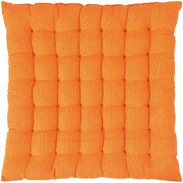 Sitzkissen Pad "Risotto", orange, unifarben, B:40cm L:40cm, Baumwolle, Dekokissen_Sitzkissen_Kissenh&uuml;llen, Sitzkissen, handgewebt