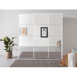 Schwebet&uuml;renschrank Rauch "Kleiderschrank Schrank Garderobe OTELI inkl. 3 Innenschubladen", wei&szlig;, B:211cm H:214cm T:68cm, Holzwerkstoff, Schr&auml;nke, Schwebet&uuml;renschrank, inkl. Passepartout optional mit Beleuchtung MADE IN GERMANY