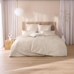 Bettw&auml;sche Estella "Sabine", 205, leinen, B/L: 155cm x 220cm, 1 Stk., 2 Stk., Schweizer Satin, B/L: 80cm x 80cm & 40cm x 80cm, 3 tlg., Schweizer Satin, Obermaterial: 100% Baumwolle, Bettw&auml;sche, Bettw&auml;sche, Edler Schweizer Premium-Satin aus 100% Baumwolle