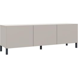borchardt M&ouml;bel Lowboard BORCHARDT M&Ouml;BEL "Sophia, TV-Schrank mit Metallf&uuml;&szlig;en", kaschmir, B:139cm H:45cm T:35cm, Holzwerkstoff, Sideboards, Lowboard, Metallf&uuml;&szlig;e, grifflose Optik