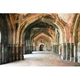 Fototapete papermoon "Lodi Garten in Delhi", bunt, B:4,5m L:2,8m, Vlies, Tapeten