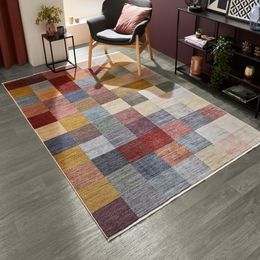 Teppich LUXOR living "Rocco", bunt (multi), B:80cm H:11mm L:160cm, Polyester, Teppiche, Teppich, Vintage-Look, verschiedene Designs, mit Fransen, Wohnzimmer