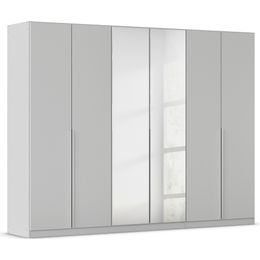 Dreht&uuml;renschrank OTTO HOME "Kleiderschrank Schrank Garderobe AGORDO mit Dekor- oder Hochglanzfront", grau (seidengrau), B:271cm H:210cm T:54cm, Holzwerkstoff, Schr&auml;nke, Dreht&uuml;renschrank, durchdachte Innenausstattung, in 8 Breiten und 2 H&ouml;hen MADE IN GERMANY, Topseller