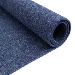 Teppichboden "Nadelfilz REWIND, Gesamth&ouml;he 5 mm, Made in Belgium", blau, B:200cm L:300cm, Polypropylen, PRIMAFLOR-IDEEN IN TEXTIL, Teppiche, Breite 200 cm, Uni Farben, robust & strapazierf&auml;hig