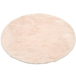 Hochflor-Teppich OCI DIE TEPPICHMARKE "NINI SOFT", rosa, H:35mm &Oslash;:80cm, Polyester, Teppiche, Fellteppich, Hochflor, weich, alle R&auml;ume