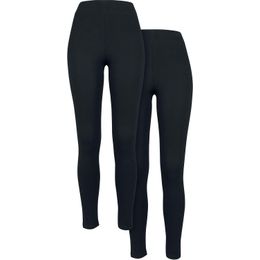 Urban Classics Pre-Pack Ladies Jersey Leggings 2-Pack Leggings schwarz in XS PP605 black