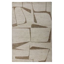 Teppich Kayoom "Napoli 535", beige (creme), B:160cm H:18mm L:230cm, Polypropylen, Teppiche, Teppich, Kurzflor, Modernes Muster, Fu&szlig;bodenheizungsgeeignet, Wohnzimmer