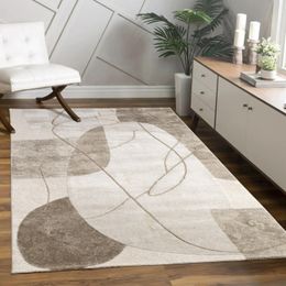 Teppich Paco Home "Tuana 217", beige, B:240cm H:15mm L:340cm, Polypropylen (PP), Teppiche, Teppich, Kurzflor, modernes 3D-Design, Wohnzimmer