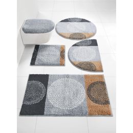 Badematte HEINE HOME Gr. 1, grau (grau, taupe), rechteckig (45cm x 50cm ), 1 Stk., Badematten, Badematte