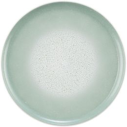 Fr&uuml;hst&uuml;cksteller Seltmann Weiden "Sento Home", gr&uuml;n, mint, wei&szlig;, gesprenkelt, H:2,3cm &Oslash;:21,4cm, Porzellan, Speiseteller, Dessertteller, Kuchenteller