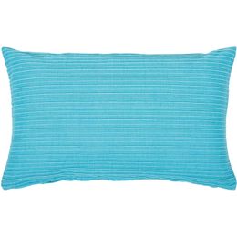 Dekokissen Pad "Lamonte", turquoise, unifarben, B:60cm L:40cm, Baumwolle, Dekokissen_Sitzkissen_Kissenh&uuml;llen, Kissenh&uuml;lle ohne F&uuml;llung, Uni Farben, 1 St&uuml;ck, verschiedene Gr&ouml;&szlig;en