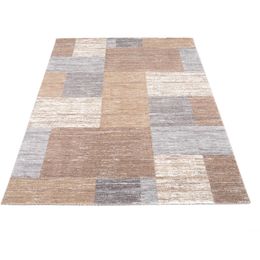 Teppich OCI DIE TEPPICHMARKE "Sofi Grand", beige (beige, braun), B:65cm H:12mm L:130cm, Kunstfaser, Teppiche, Teppich, Fris&eacute; Teppich, Kurzflor, Karo,Wohnzimmer