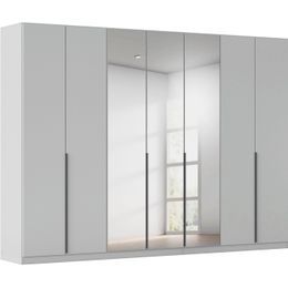 Dreht&uuml;renschrank OTTO HOME "Kleiderschrank Schrank Garderobe AGORDO mit Dekor- oder Hochglanzfront", grau (seidengrau), B:315cm H:229cm T:54cm, Holzwerkstoff, Schr&auml;nke, Dreht&uuml;renschrank, durchdachte Innenausstattung, in 8 Breiten und 2 H&ouml;hen MADE IN GERMANY, Topseller