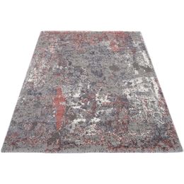 L&auml;ufer OCI DIE TEPPICHMARKE "JUWEL LIRAY", rot (rosenholz), B:80cm H:20mm L:300cm, Polyester, Polypropylen, Teppiche, L&auml;ufer, Kurzflor, Wohnzimmer, Marmor Optik, Hoch Tief Effekt
