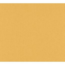 Vliestapete Versace "Wallpaper Versace 5 Uni", gelb (gelb, goldfarben), B:0,7m H:0,01m L:10,05m, Vlies, Tapeten, leicht strukturiert