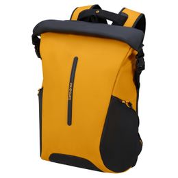 Reiserucksack Samsonite "ECODIVER L", Gr. B/H/T: 38cm x 49cm x 15cm, gelb, Nylon, Polyester, unifarben, Basic, Rucks&auml;cke Reiserucksack, Freizeitrucksack Laptoprucksack Trolleyaufstecksystem Rolltop Backpack