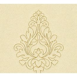 Vliestapete ARCHITECTS PAPER "Nobile", gelb (gelb gold), B:0,7m L:3,2m, Vinyl, Vlies, Tapeten, Barocktapete Stein-Optik Tapeten Wohnzimmer Schlafzimmer modern Design