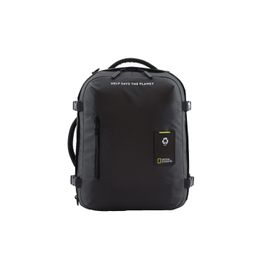Cityrucksack National Geographic "OCEAN", Gr. B/H/T: 31cm, schwarz, Kunstfaser, Rucks&auml;cke Cityrucksack, aus recycelten PET-Flaschen