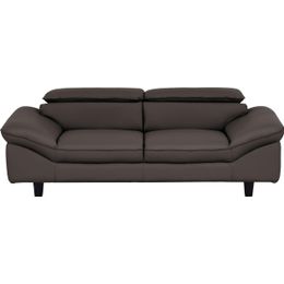 2-Sitzer Home Affaire "Pilot", braun (cacao), B:202cm T:108cm, Sofas, Big-Sofa mit Kopfteilverstellung
