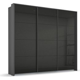 Schwebet&uuml;renschrank Rauch "Kleiderschrank Schrank Garderobe OTELI inkl. 3 Innenschubladen", grau (graumetallic, effektgrau hochglanz), B:211cm H:233cm T:68cm, Holzwerkstoff, Schr&auml;nke, Schwebet&uuml;renschrank, inkl. Passepartout optional mit Beleuchtung MADE IN GERMANY