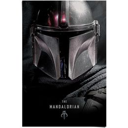 Poster Reinders "Poster The Mandalorian Star Wars - Dark Side - Serie - Baby Yoda", schwarz (farbe bild(er): schwarz), B:61cm H:91,5cm, Papier, Bilder, Poster