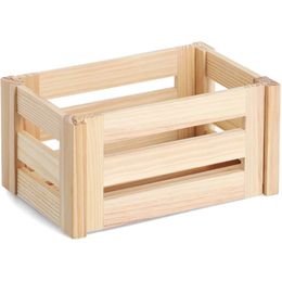 Aufbewahrungsbox zeller PRESENT "'Leisten', Kiefer", natur, B:19,6cm H:15cm T:29,5cm, Massivholz, Aufbewahrungsboxen, Aufbewahrungsbox, nat&uuml;rliches Holz, vielseitig, Stecksystem