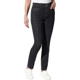 Damen Jeans im Paperbag-Schnitt black denim, Gr&ouml;&szlig;e 38