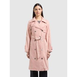Trenchcoat Khujo "ENZA", Damen, Gr. M, blush pink, Web, 100% Baumwolle, regular fit, Raglan&auml;rmel abgesteppte Kante verstellbar, M&auml;ntel