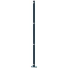 Zaunpfosten Arvotec "EASY 180", grau (anthrazit), H:189cm, Edelstahl, Kunststoff, Zaunpfosten, 6x4x189 cm f&uuml;r Mattenh&ouml;he 180 cm, zum Aufschrauben