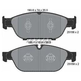 TEXTAR Bremsbelagsatz, Scheibenbremse 2515802 vorne rechts links f&uuml;r SKODA VW SEAT (SVW) AUDI (FAW) 4H0698151G 4G0698151S 4G0698151R