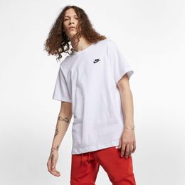 T-Shirt Nike Sportswear "M NSW CLUB TEE", Herren, Gr. L, wei&szlig;, Jersey, Obermaterial: 100% Baumwolle, regular fit normal, Rundhals, Shirts T-Shirt, Regular Fit, Kurzarm, Rundhalsausschnitt