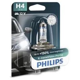 Philips H4 X-tremeVision Pro150 (1 Stk.) 12342XVPB1 Gl&uuml;hlampe, Fernscheinwerfer,Gl&uuml;hlampe, Hauptscheinwerfer,Gl&uuml;hlampe, Nebelscheinwerfer,Gl&uuml;hlampe 12
