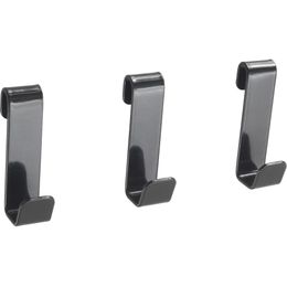 Dekohaken Metaltex "Mural line", schwarz, B:1,5cm H:5,5cm L:2,5cm, Metall, Haken, Metall, Epoxy beschichtet