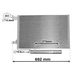 Van Wezel Kondensator, Klimaanlage 30015386 f&uuml;r MERCEDES-BENZ A169-500-0654 A1695000054 A1695001154
