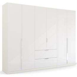 Dreht&uuml;renschrank Rauch "Kleiderschrank Schrank Garderobe Ankleide GLAMOUR BY QUADRA SPIN", wei&szlig; (alpinwei&szlig;, hochglanz wei&szlig;), B:271cm H:210cm T:54cm, Holzwerkstoff, Schr&auml;nke, Dreht&uuml;renschrank, mit eleganter Hochglanzfront und Stangengriff MADE IN GERMANY