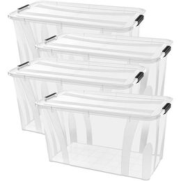 Aufbewahrungsbox Siena Home "Anzio", transparent, B:38,5cm H:23cm T:51cm, Kunststoff, Aufbewahrungsboxen, Aufbewahrungsbox, Kunststoff, 100% recyclebar