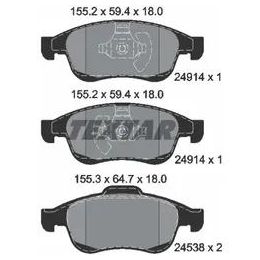 TEXTAR Bremsbelagsatz, Scheibenbremse 2491401 vorne rechts links f&uuml;r MITSUBISHI RENAULT NISSAN SAMSUNG 410300379R MQ005240 410A100QAA