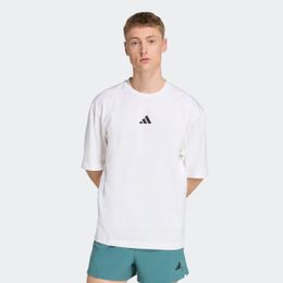 T-Shirt adidas Performance "PRIMELIFT WORKOUT, OVERSIZE", Herren, Gr. L, wei&szlig;, Obermaterial: 74% Baumwolle, 26% Polyester, Shirts T-Shirt