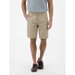 Chinoshorts Lerros "Kurze Chino aus leichtem Baumwollmix", Herren, Gr. 31, medium kitt, 74% Baumwolle, 24% Polyester, 2% Elasthan, Hosen Chinoshorts