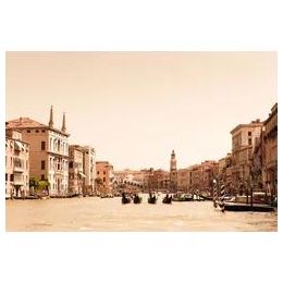 Fototapete papermoon "VENEDIG-INSEL ALT STADT RETRO VINTAGE MEER STRAND KANAL", bunt, B:3,5m L:2,6m, Vlies, Tapeten