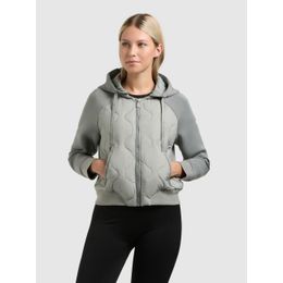 Steppjacke Khujo "MALAYA", Damen, Gr. L, cloud gr&uuml;n, Web, 100% Nylon, unifarben, regular fit h&uuml;ftlang, Raglan&auml;rmel Rippb&uuml;ndchen, Jacken Steppjacke