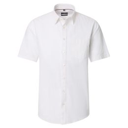 Kurzarmhemd Casamoda "Casamoda Leinenhemd Kurzarm uni", Herren, Gr. 3XL, Normalgr&ouml;&szlig;en, wei&szlig;, 70% Baumwolle, 30% Leinen, unifarben, l&auml;ssig geschnitten, Hemden