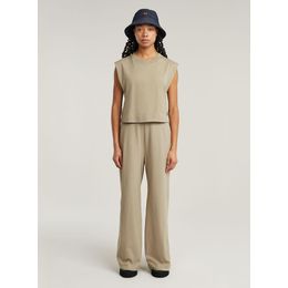 G-Star Raw Jumpsuit G-STAR "Double Layer Wide Leg Jumpsuit", Damen, Gr. S, Normalgr&ouml;&szlig;en, light toggee, Obermaterial: 100% Baumwolle, Overalls Jumpsuit