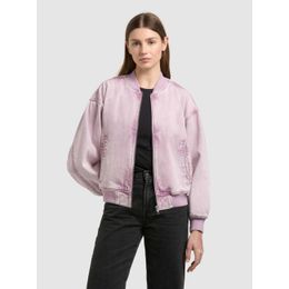 Jeansjacke Khujo "CLARA", Damen, Gr. S, violet, 100% Baumwolle, regular fit, eingesetzt angesetztes B&uuml;ndchen, Jacken Jeansjacke
