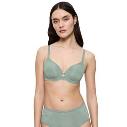 B&uuml;gel-BH Triumph "Amourette Charm T WHP01", Damen, Gr. 75, Cup A, gr&uuml;n (abstinthe), Microtouch, Obermaterial: 49% Polyamid, 38% Polyester, 13% Elasthan, BHs B&uuml;gel-BH, Stretch-Spitze