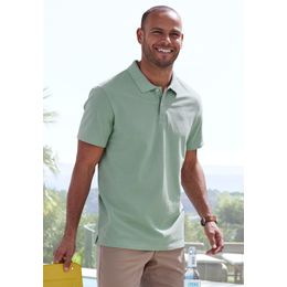 Poloshirt John Devin, Herren, Gr. L (52/54), gr&uuml;n (salbei), Piqu&eacute;, Obermaterial: 100% Baumwolle, unifarben, regular fit normal, Rundhals, abgesteppte Kante, Shirts, mit dezenter, hochwertiger Logostickerei