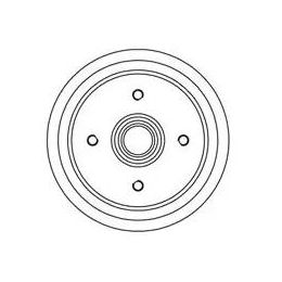 NK Bremstrommel 252538 hinten rechts liNKs f&uuml;r FORD 7S61-1113-AA 4376842 6086628